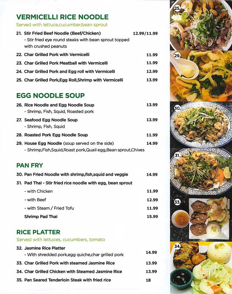 Menu at Pho VN & Boba Bar, Boynton Beach