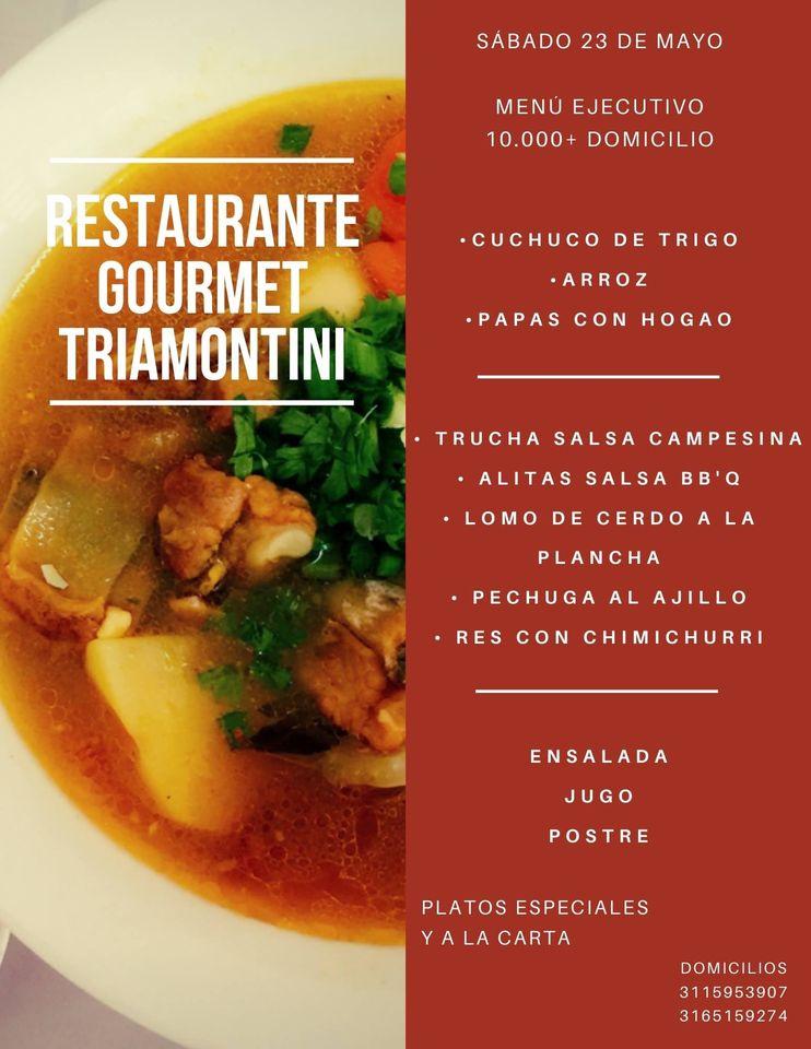 Carta de RESTAURANTE GOURMET TRAMONTI, Sogamoso