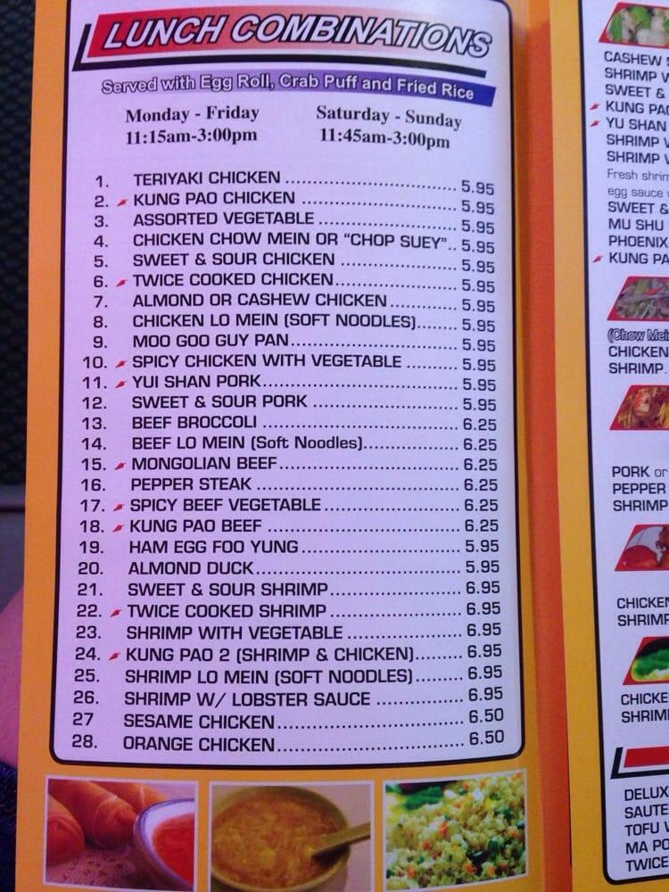 Menu at Kwan's Sampan Restaurant, Mesa