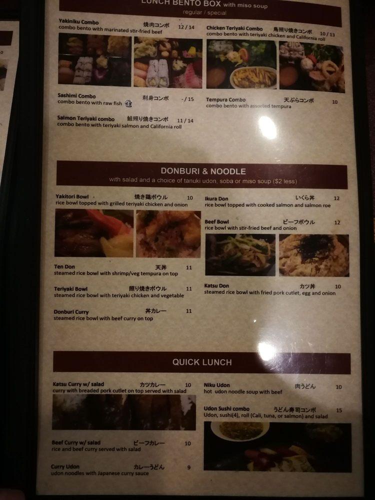 Menu at Izakaya Sanpei Restaurant, Canton