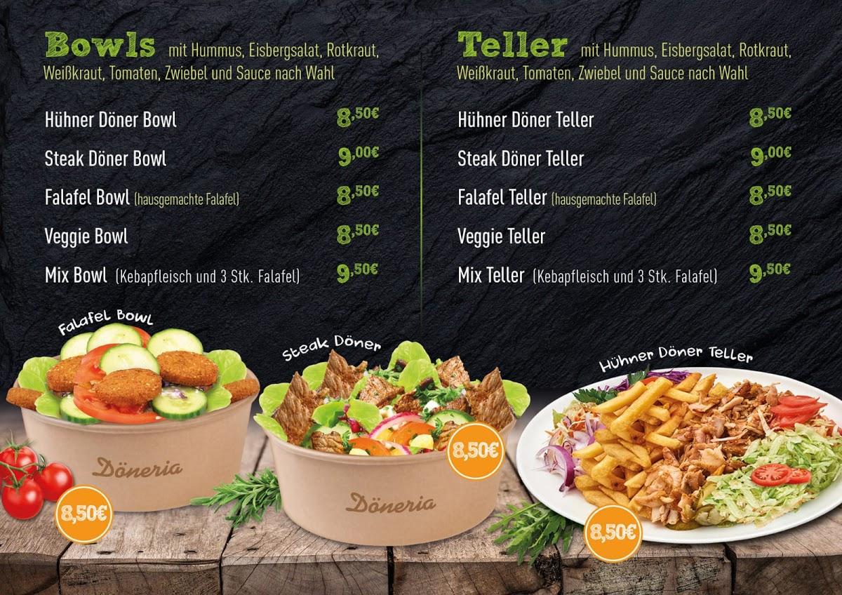 Menu at Die Döneria, Vienna