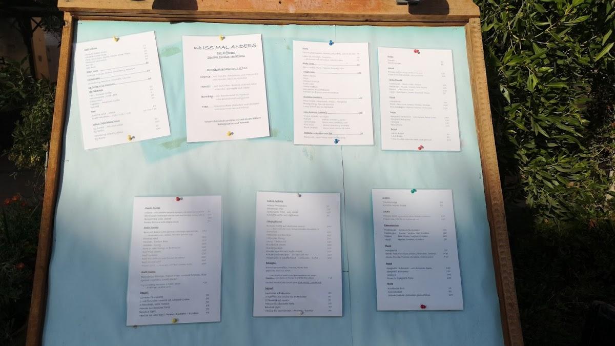 Menu at Grasshopper Café restaurant, El Gouna