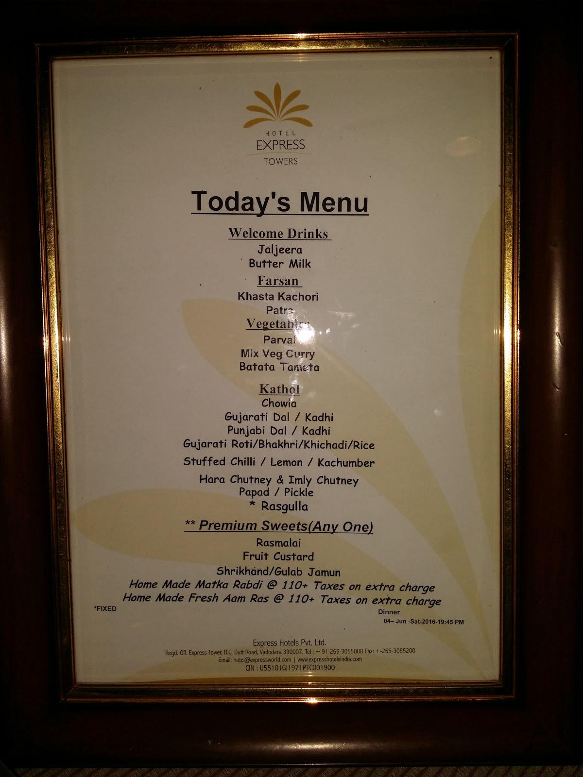 Menu at Mandap The Authentic Gujarati Thali Restaurant, Vadodara, RC ...