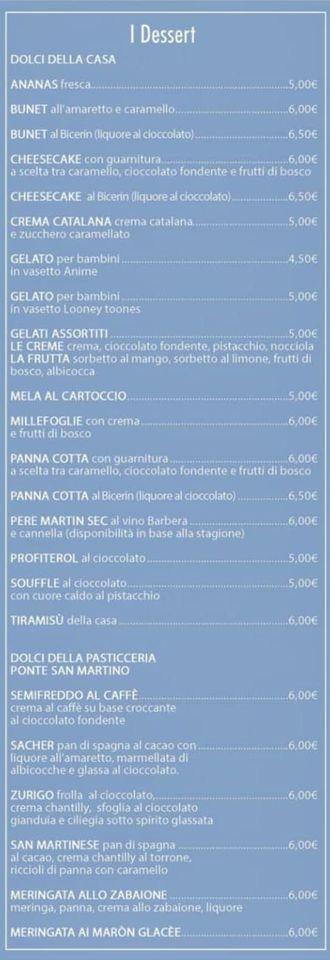 Menu da Al Vecchio Piemonte Ristorante Pizzeria, Torre Pellice