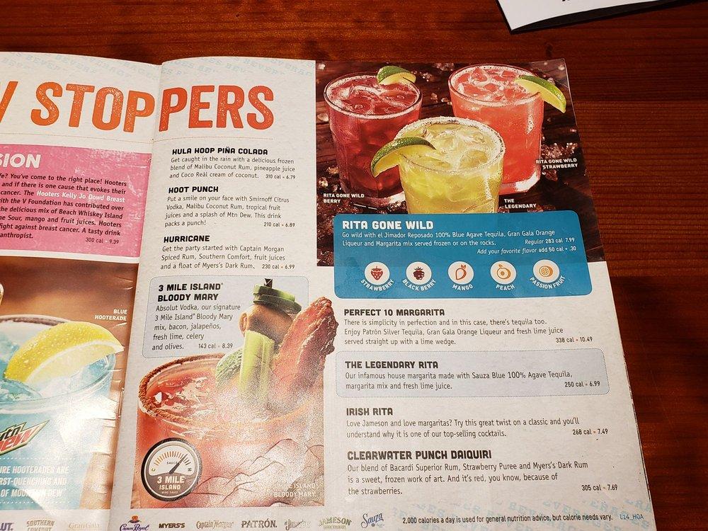 Menu at Hooters pub & bar, Orlando, Palm Pkwy
