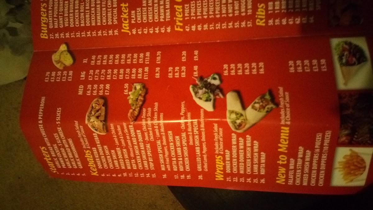 Menu at Stop By Saltash Grill restaurant, Saltash