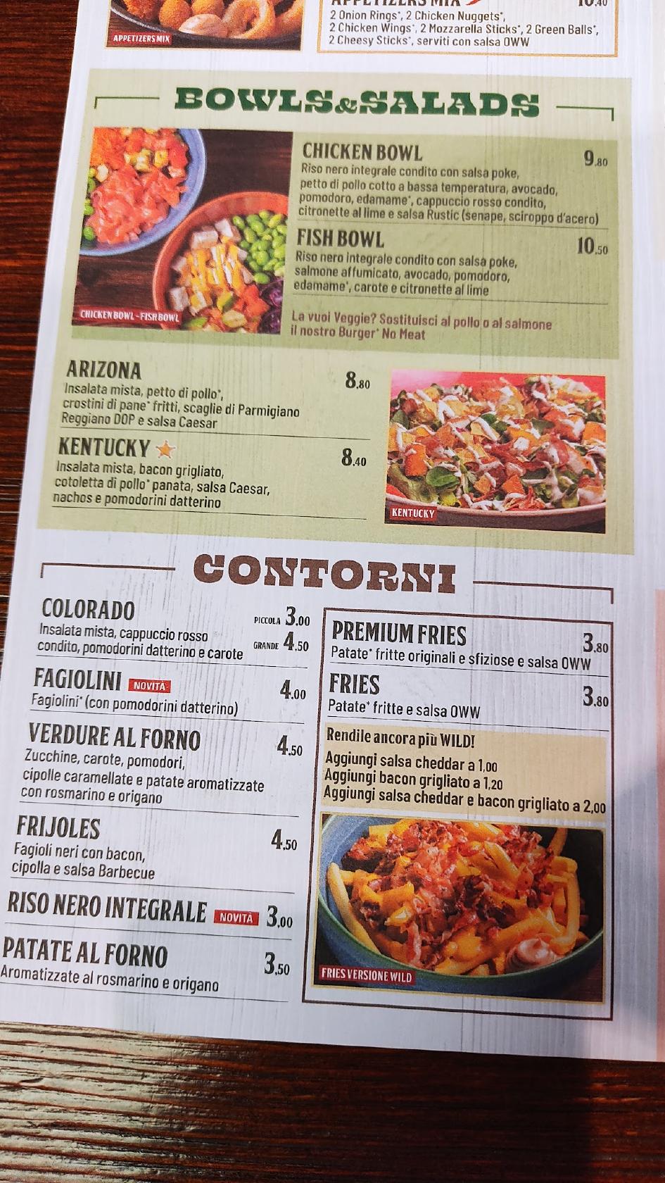 Menu at Old Wild West BBQ, Carugate