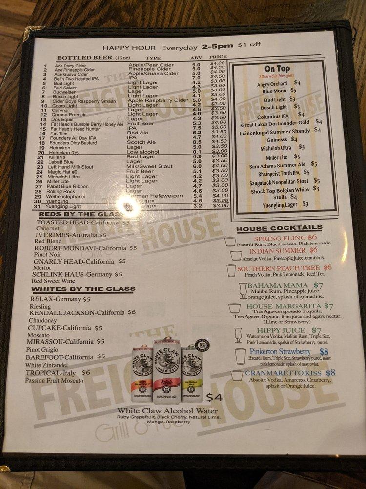 Menu at The Freight House Pub & Grill, Norwalk