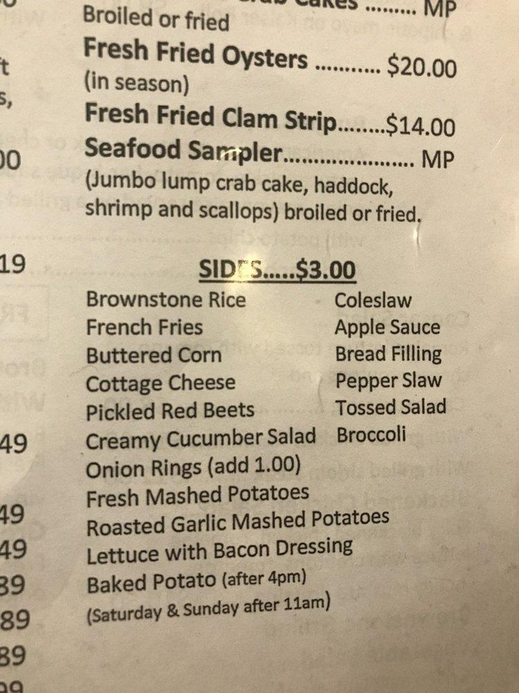 Menu at Brownstone Cafe, Middletown