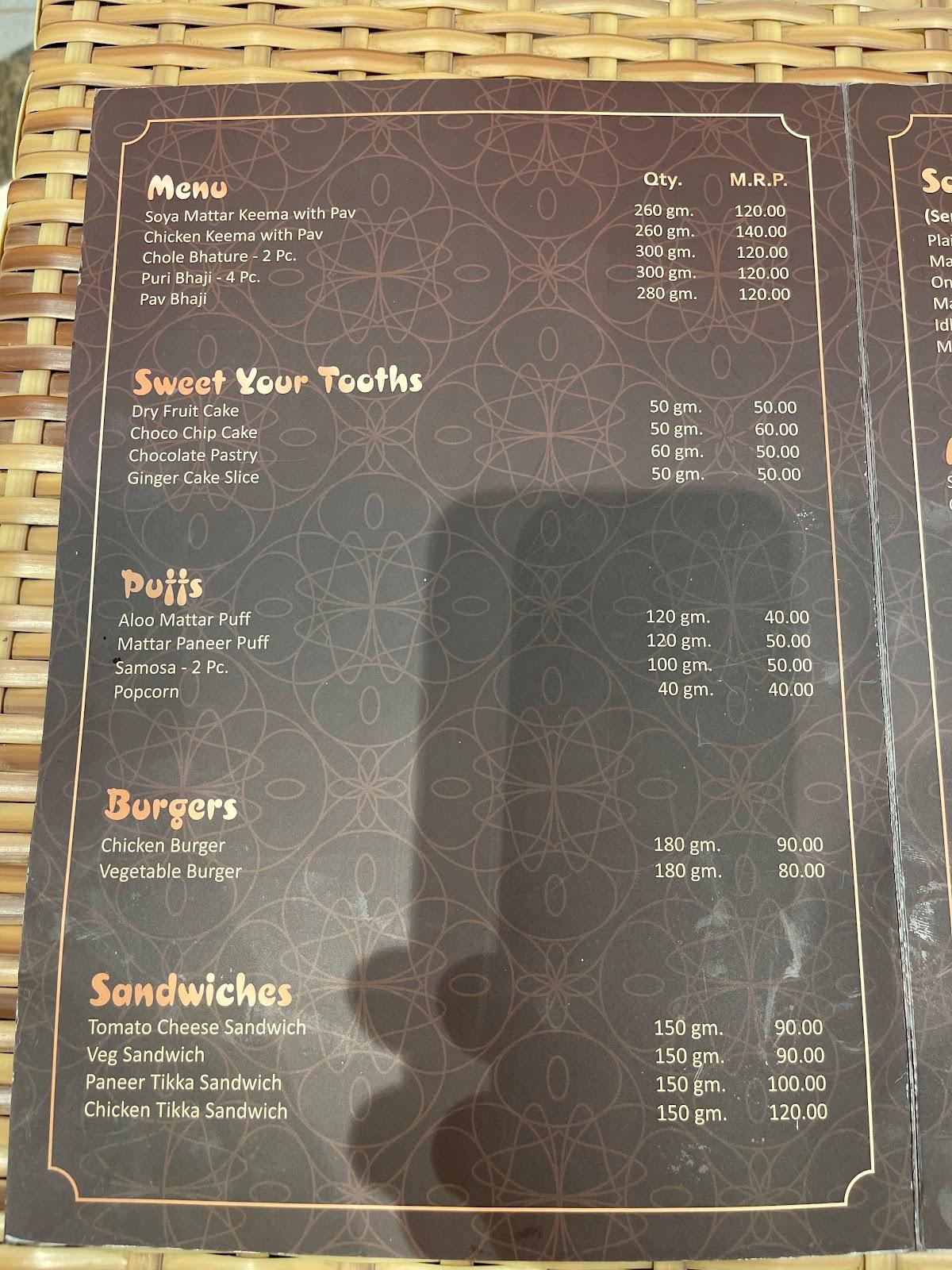 Menu at Executive Lounge by Hotel Pradeep, Varanasi