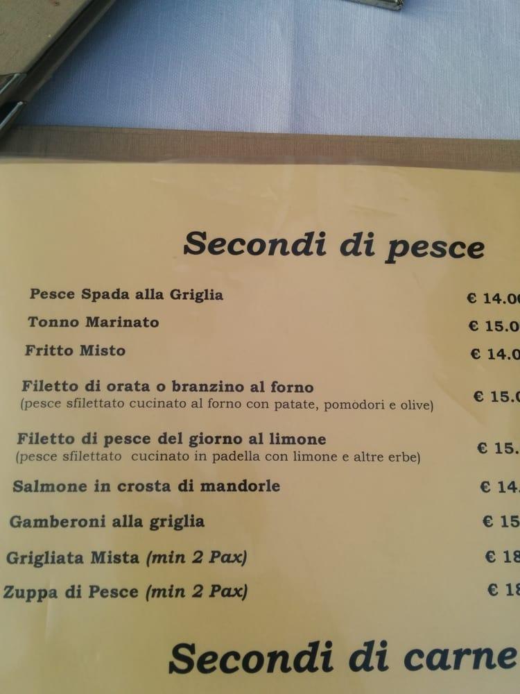 Menu da Il Casello ristorante, Monterosso al Mare, Lungomare Ferrovia casello