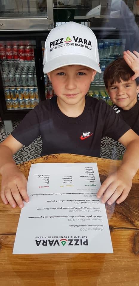 Menu at Pizza Vara pizzeria, Thornton
