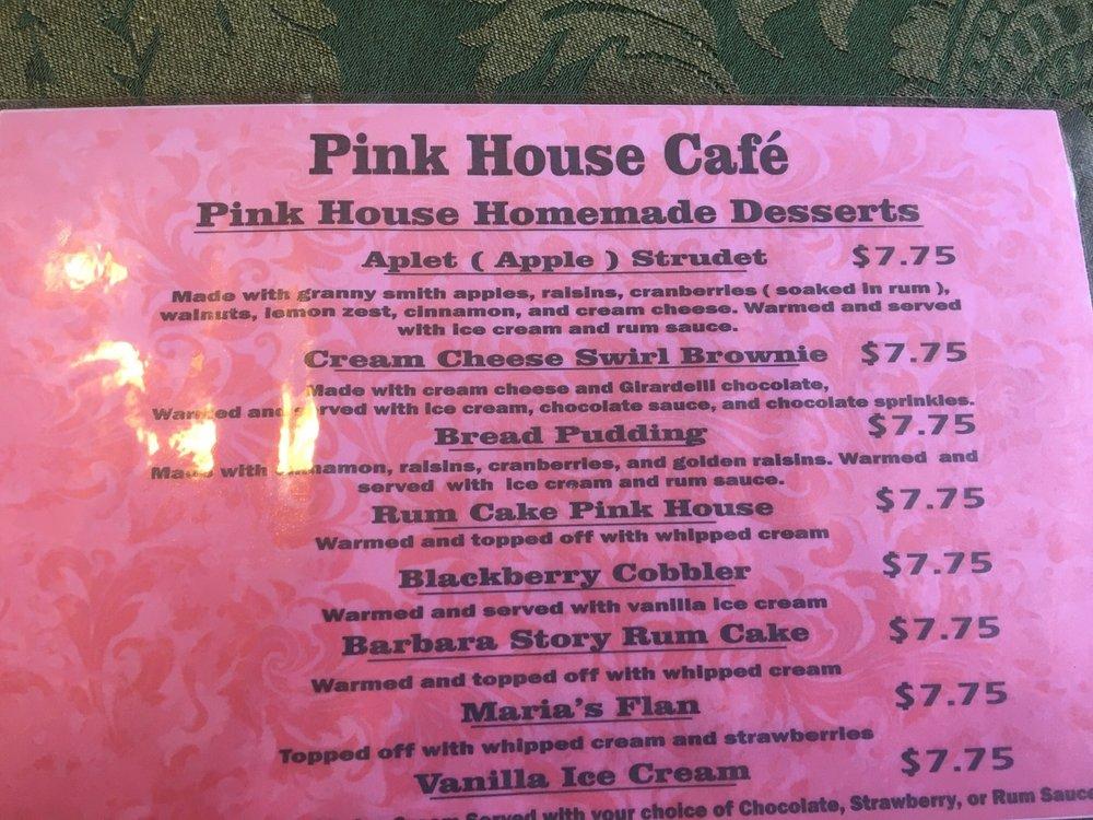 Menu at Pink House Cafe, Independence