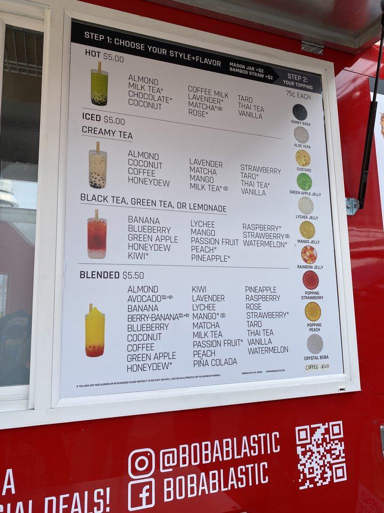 Menu at Bobablastic pub & bar, Portland, SE Madison St