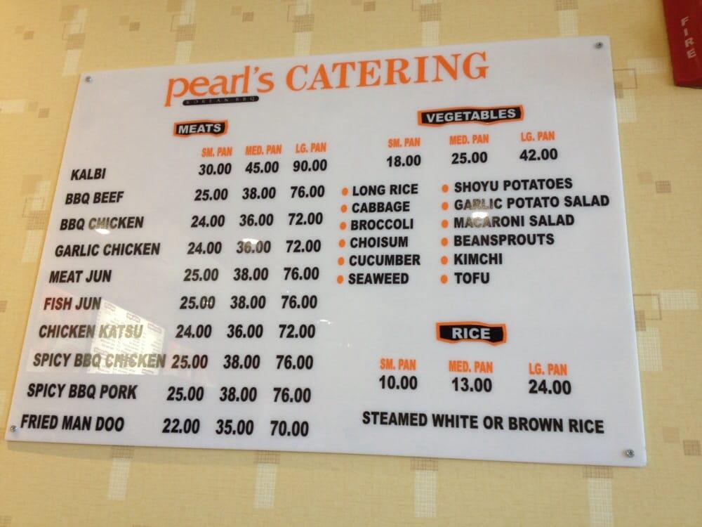 Menu at Pearls Korean BBQ, Ewa Beach, 91-1123 Keaunui Dr