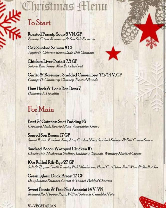 Menu at The Coopers Arms pub & bar, Derby
