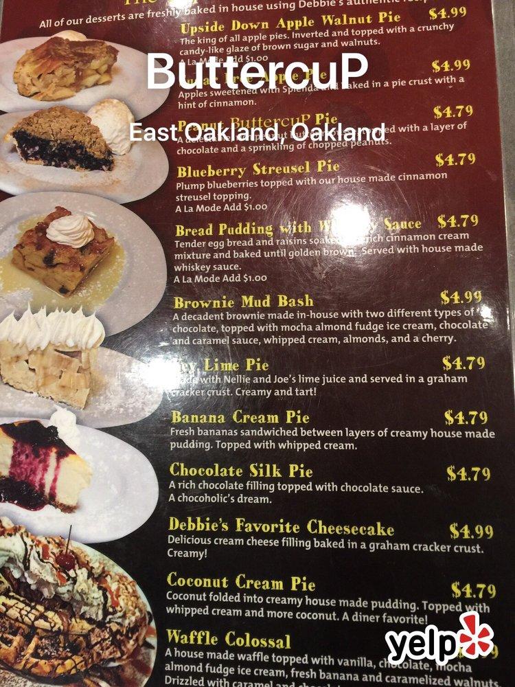 Menu at Buttercup restaurant, Oakland, Cotton St