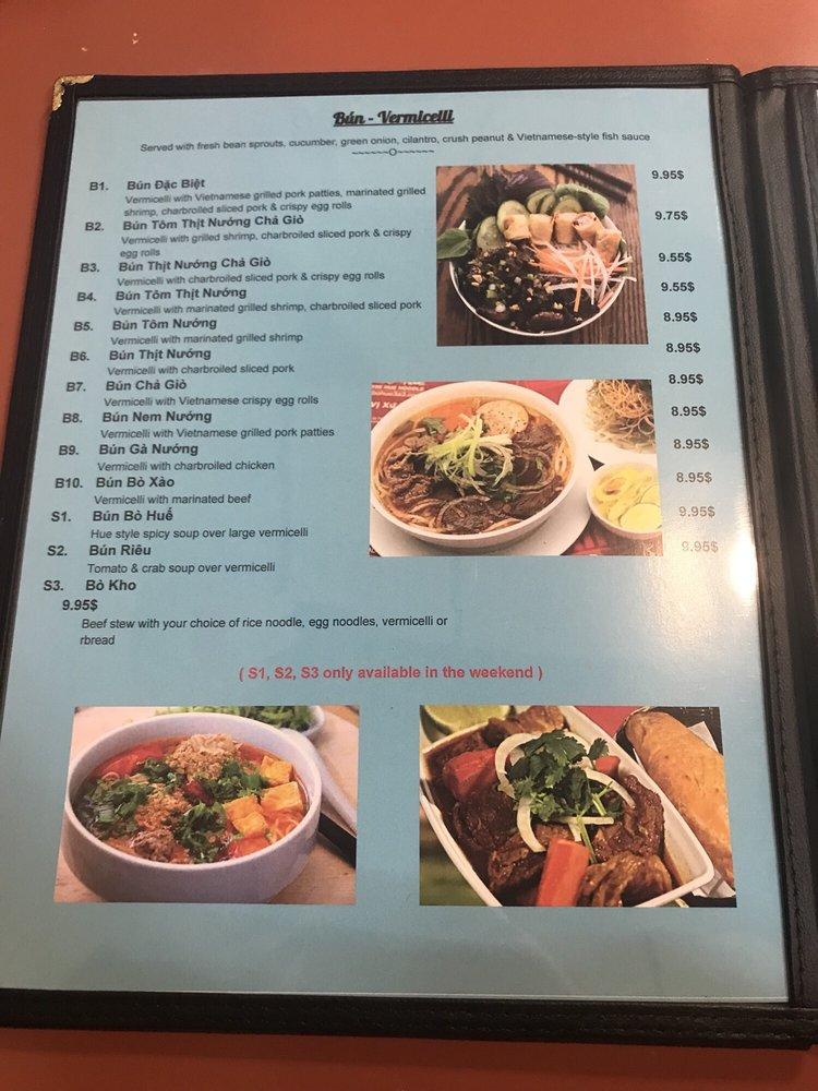 Menu at Pho Time restaurant, Enterprise