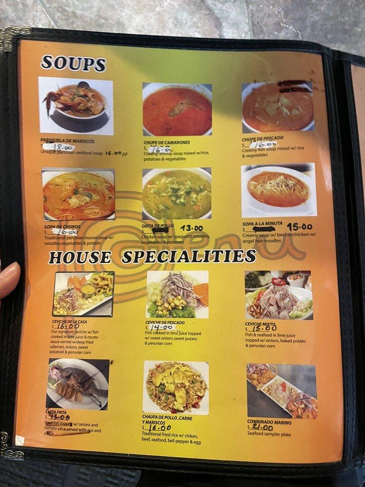 Menu at El Rocoto Peruvian Restaurant, Bountiful