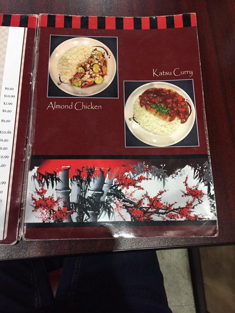 Menu at Ichiban restaurant, Amarillo