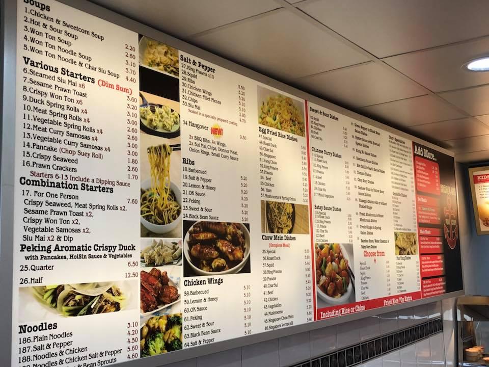 Menu at Broad Lane Fish n Chips restaurant, Liverpool