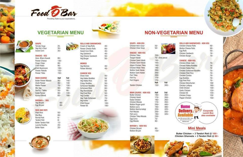 Menu at Car O Bar, Bhopal, HIG 23