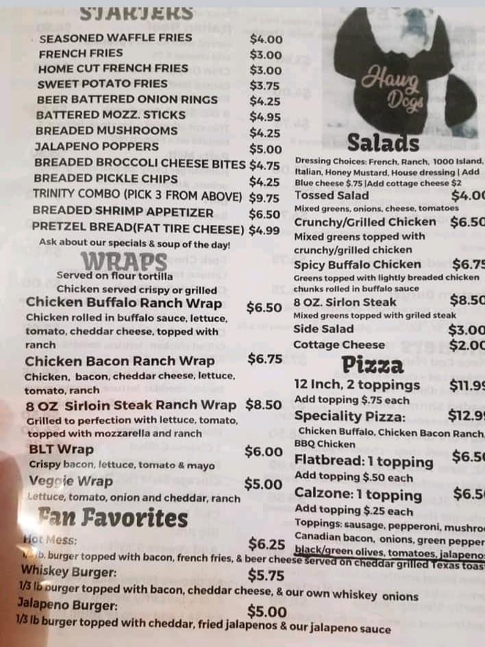 Menu at Hawgdogs pub & bar, Savanna