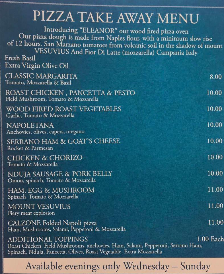 Menu at The New Inn restaurant, Tholthorpe