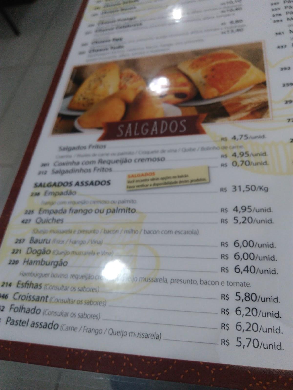 Menu at Kitutes Panificadora e Confeitaria restaurant, Curitiba