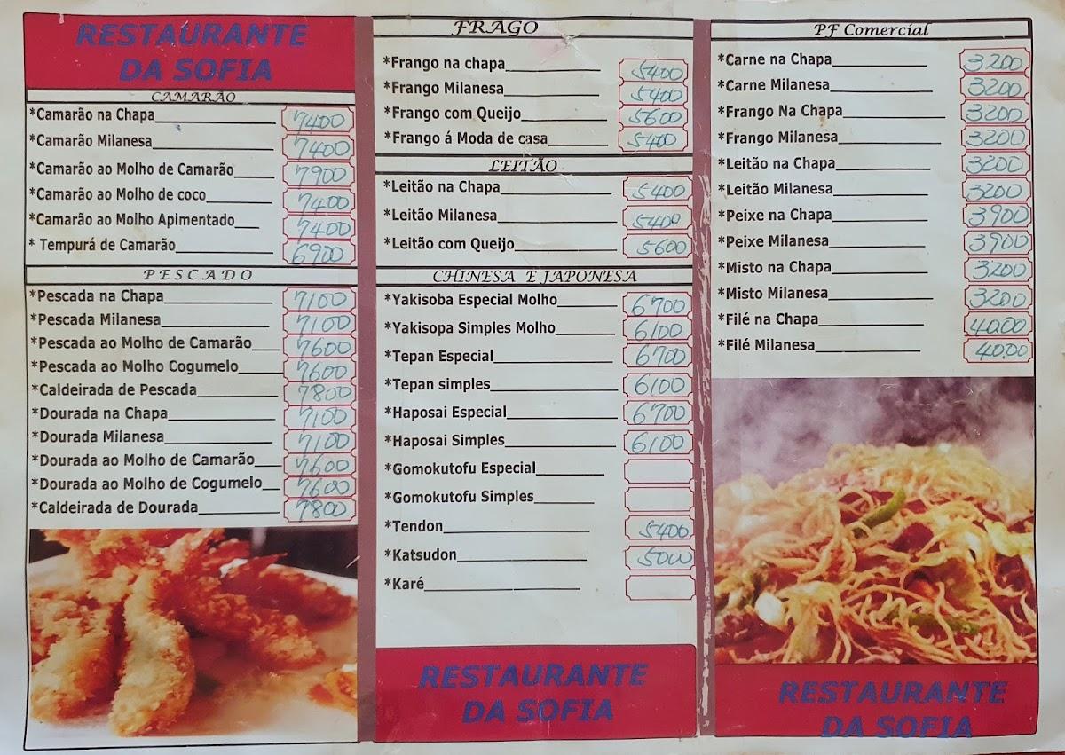 Menu em Restaurante da Sofia, Castanhal