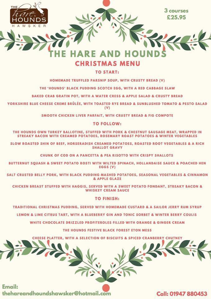Menu at The Hare & Hounds pub & bar, Whitby