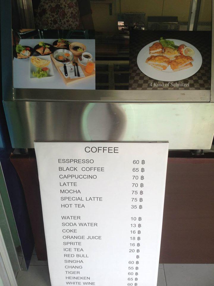 Carta de Triple S Delicatessen and Restaurant, Hua Hin