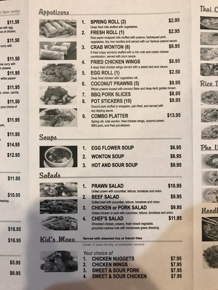Menu at Asian Palace Restaurant, Sitka