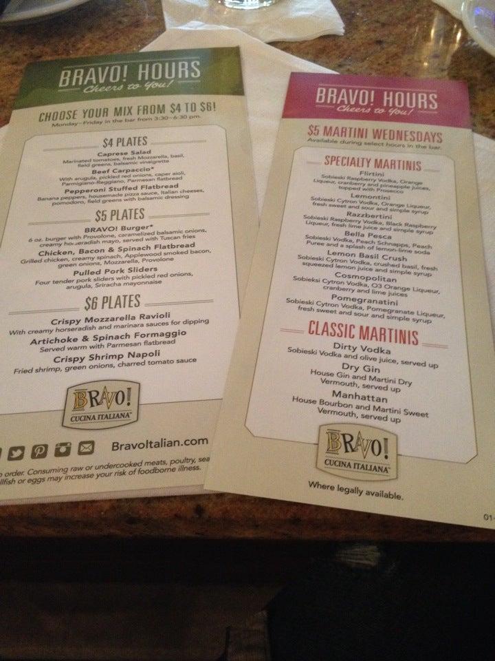 Menu at BRAVO Cucina Italiana - Virginia Beach restaurant, Virginia Beach