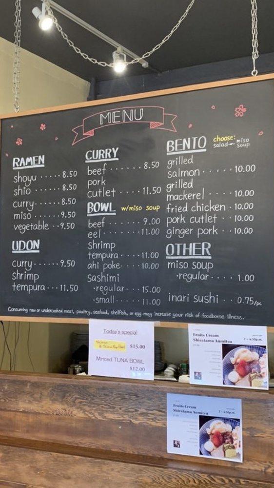 Menu at hana no sato restaurant, Honolulu, S King St