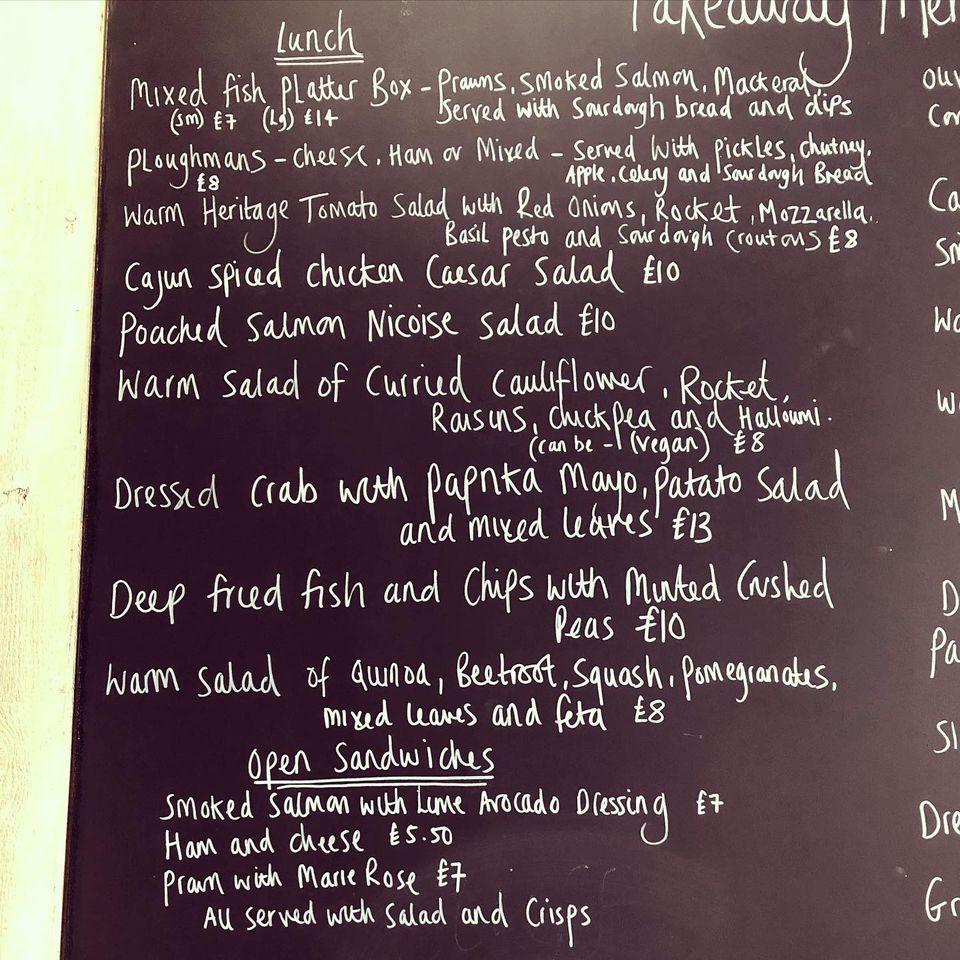 Menu at Regatta Restaurant, Aldeburgh
