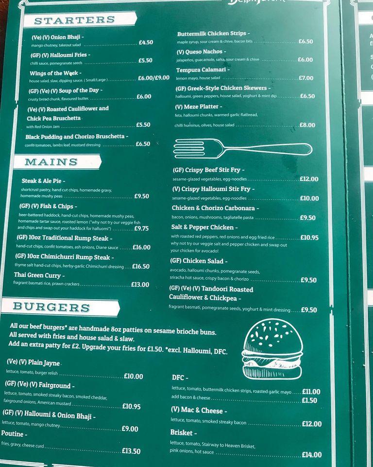 Menu at Delph Tavern pub & bar, Wigan, Tontine Rd