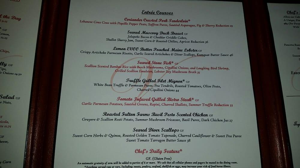 Menu at Different Pointe of View restaurant, Phoenix, N 7th St