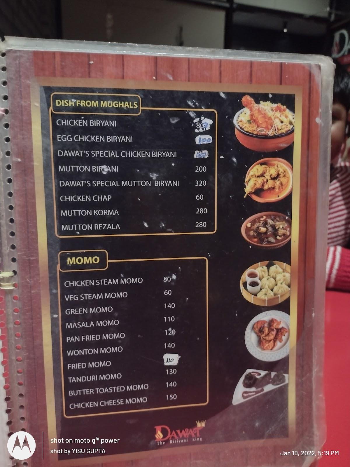 Menu at DAWAT - THE BIRYANI KING, Arambagh