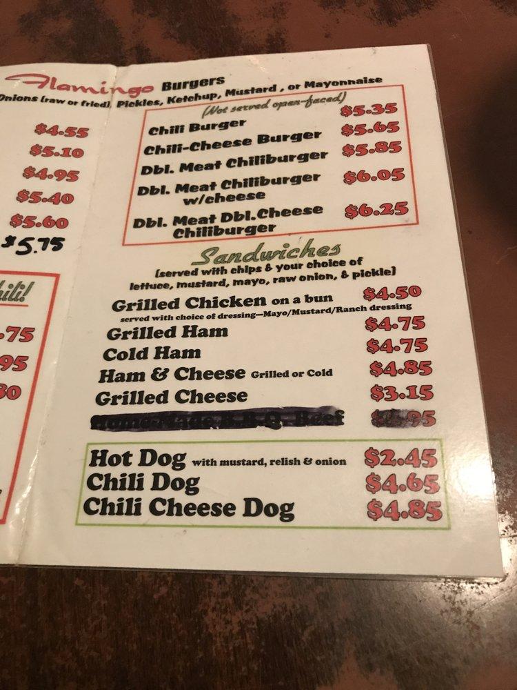Menu at Flamingo Lounge pub & bar, Enid