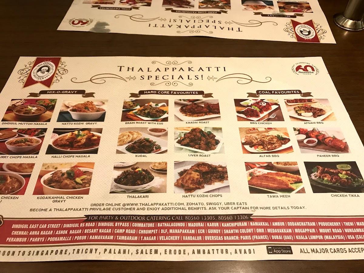 Menu at Dindigul Thalappakatti Restaurant, Chennai, 27