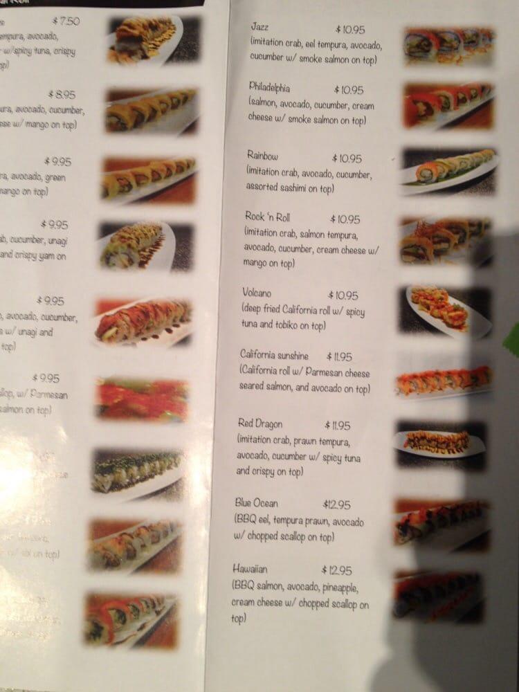 Menu at IKE Sushi restaurant, Surrey