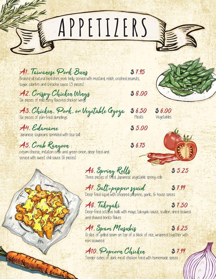 Menu at Tiki Hawaiian Barbeque, Wenatchee