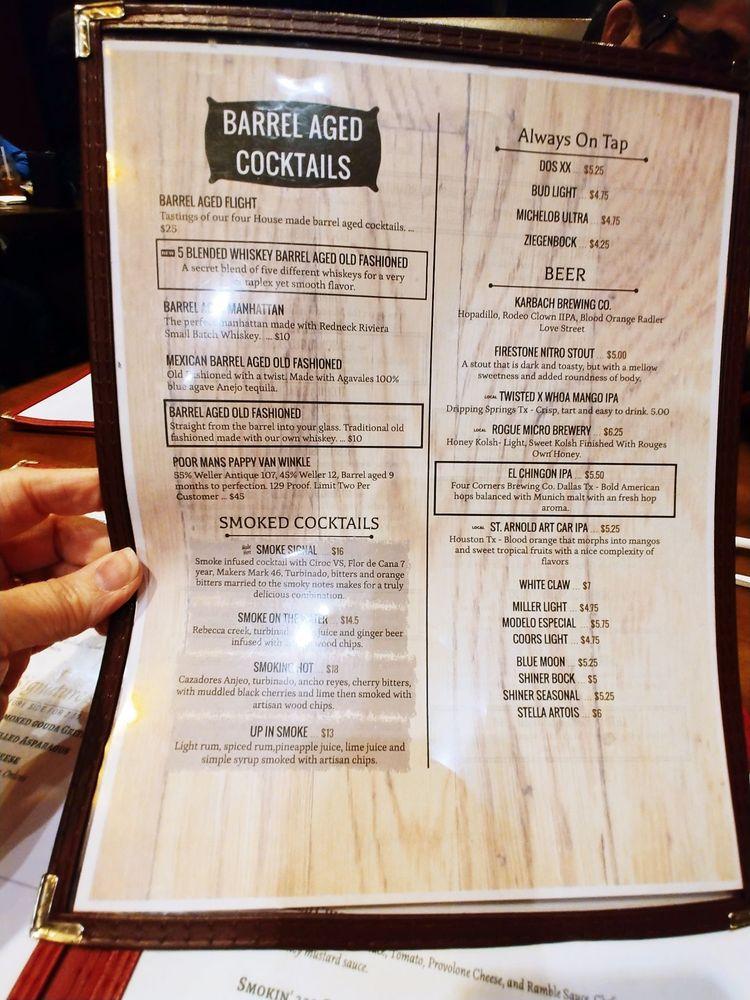 Menu at Ramble Creek Grill - Grand Parkway pub & bar, Richmond, W Grand ...