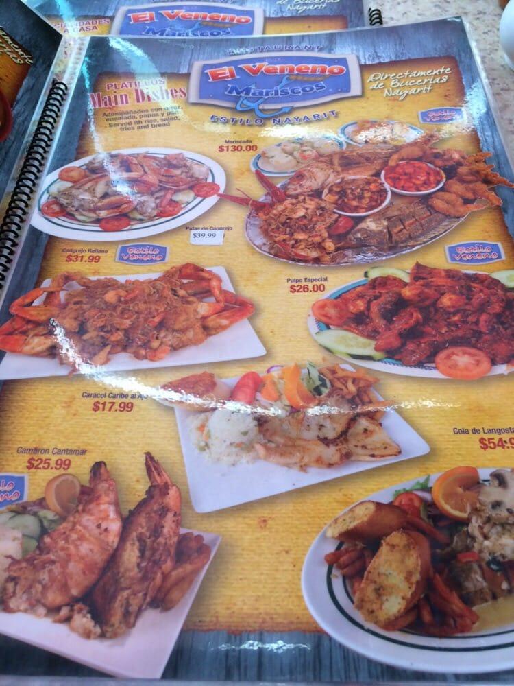 Menu at Marisco's El Veneno pub & bar, Chicago, S Pulaski Rd #4151