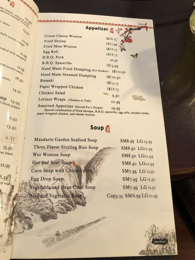 Menu at New Mandarin Garden restaurant, San Clemente