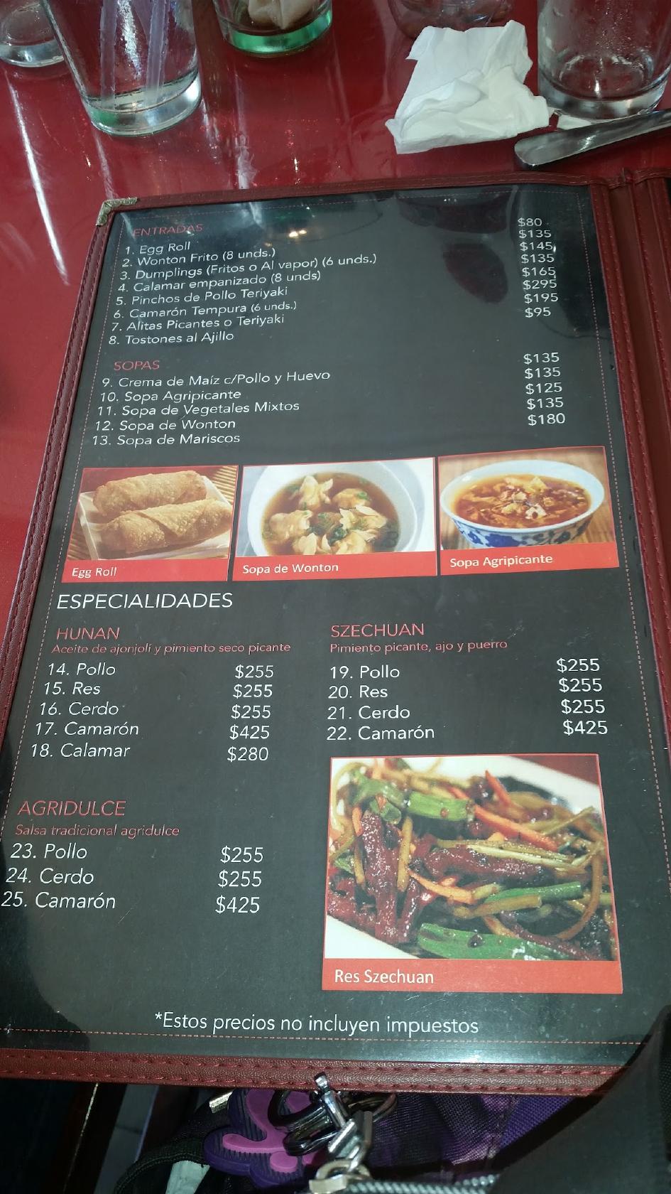 Menu at Red Dragon restaurant, Santo Domingo Este, Av. Venezuela 57