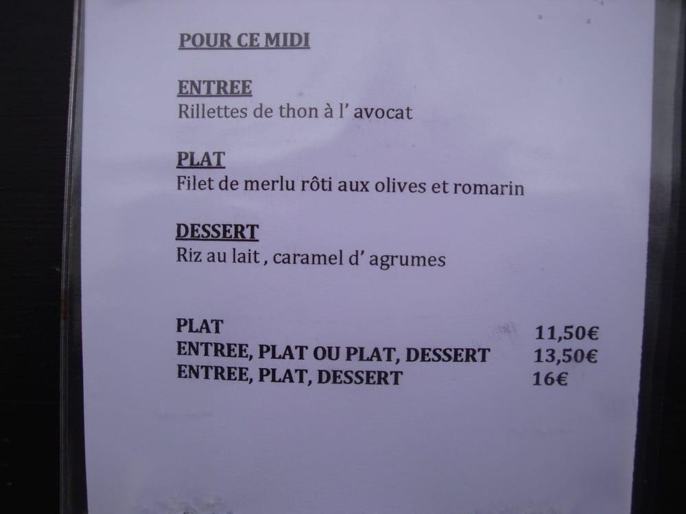 Menu au Restaurant Christopher Coutanceau La Rochelle, La Rochelle