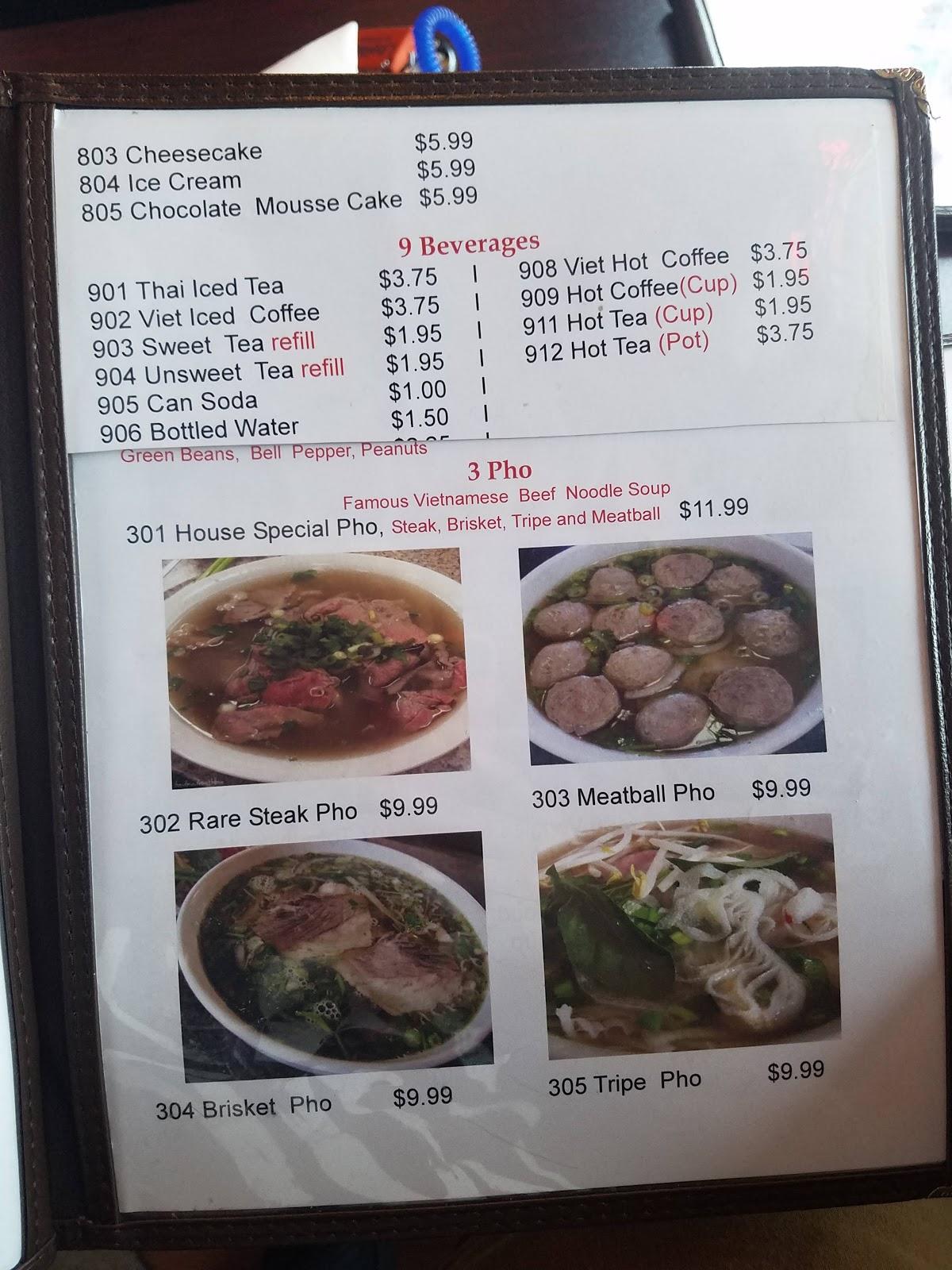 Menu at Andaman Asian Bistro restaurant, St. Augustine