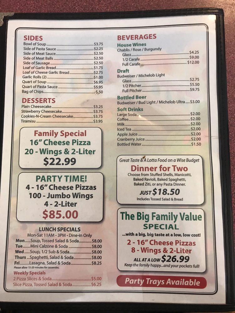 Menu at Pizza City pizzeria, Kissimmee, 611 W Vine St